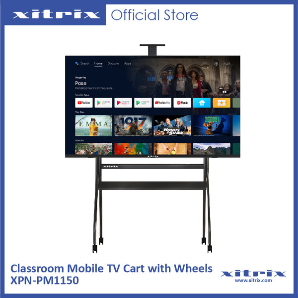 Xitrix® Classroom Mobile TV Cart with Wheels (XPN-PM1150) – Xitrix ...