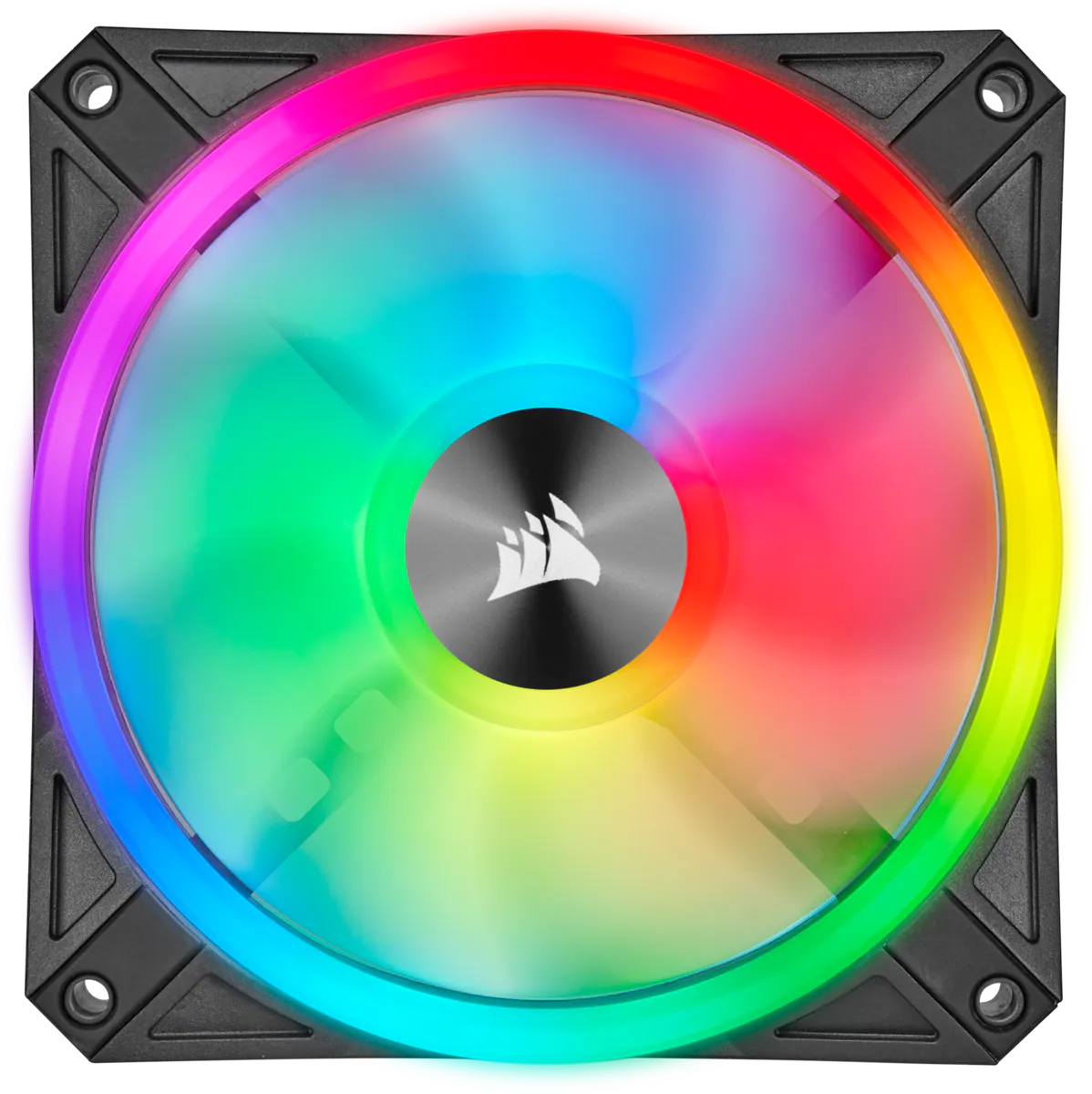 Corsair iCUE QL120 RGB 120mm PWM Triple Fan with Lighting Node CORE ...